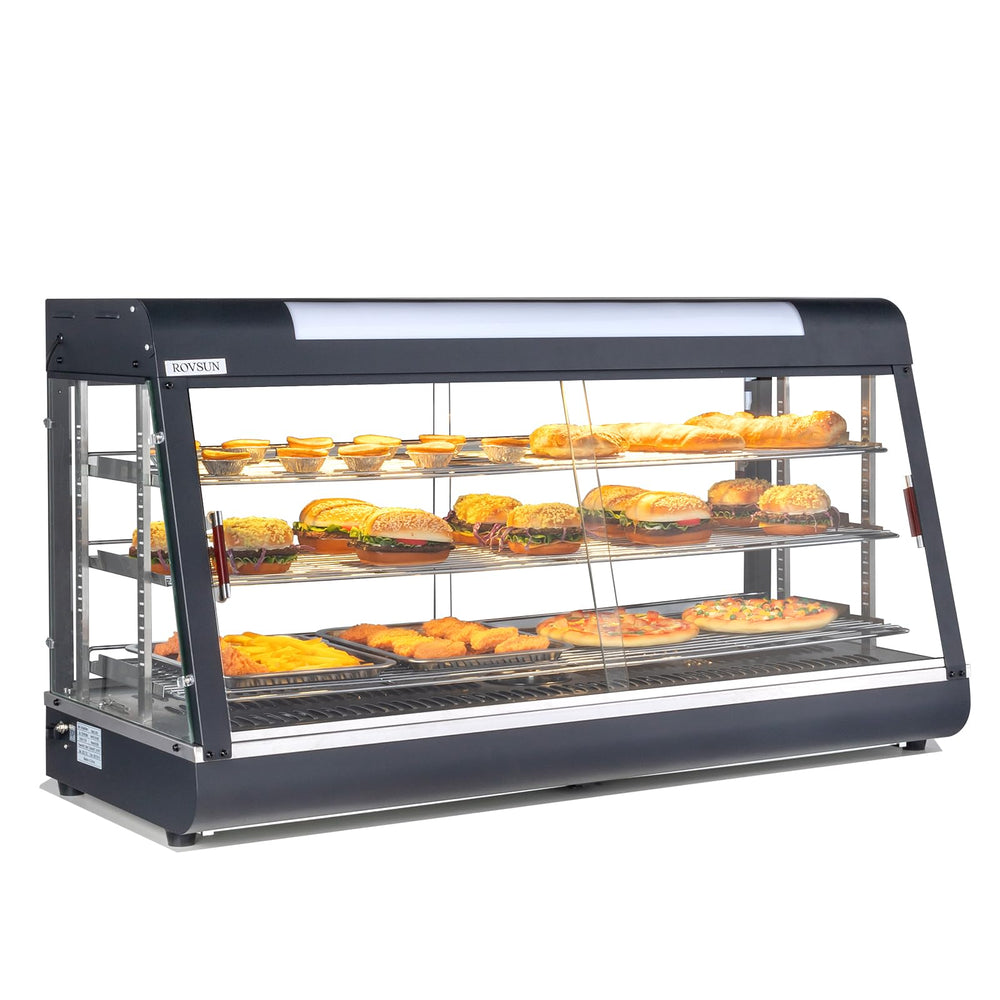 Food Warmer Display: Hot Food Display Case for Pizza - ROVSUN