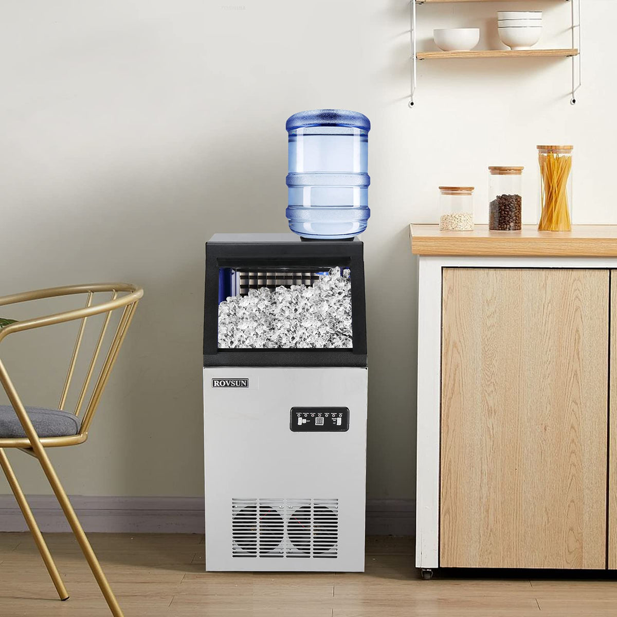 ROVSUN 14" 110 lb. Commercial Ice Machine Countertop