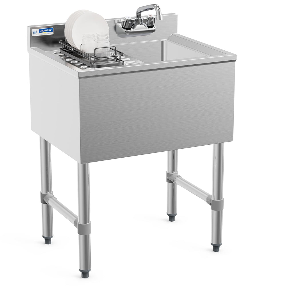 Commercial Sinks: Stainless Steel Sink for Restaurant Kitchen - ROVSUN