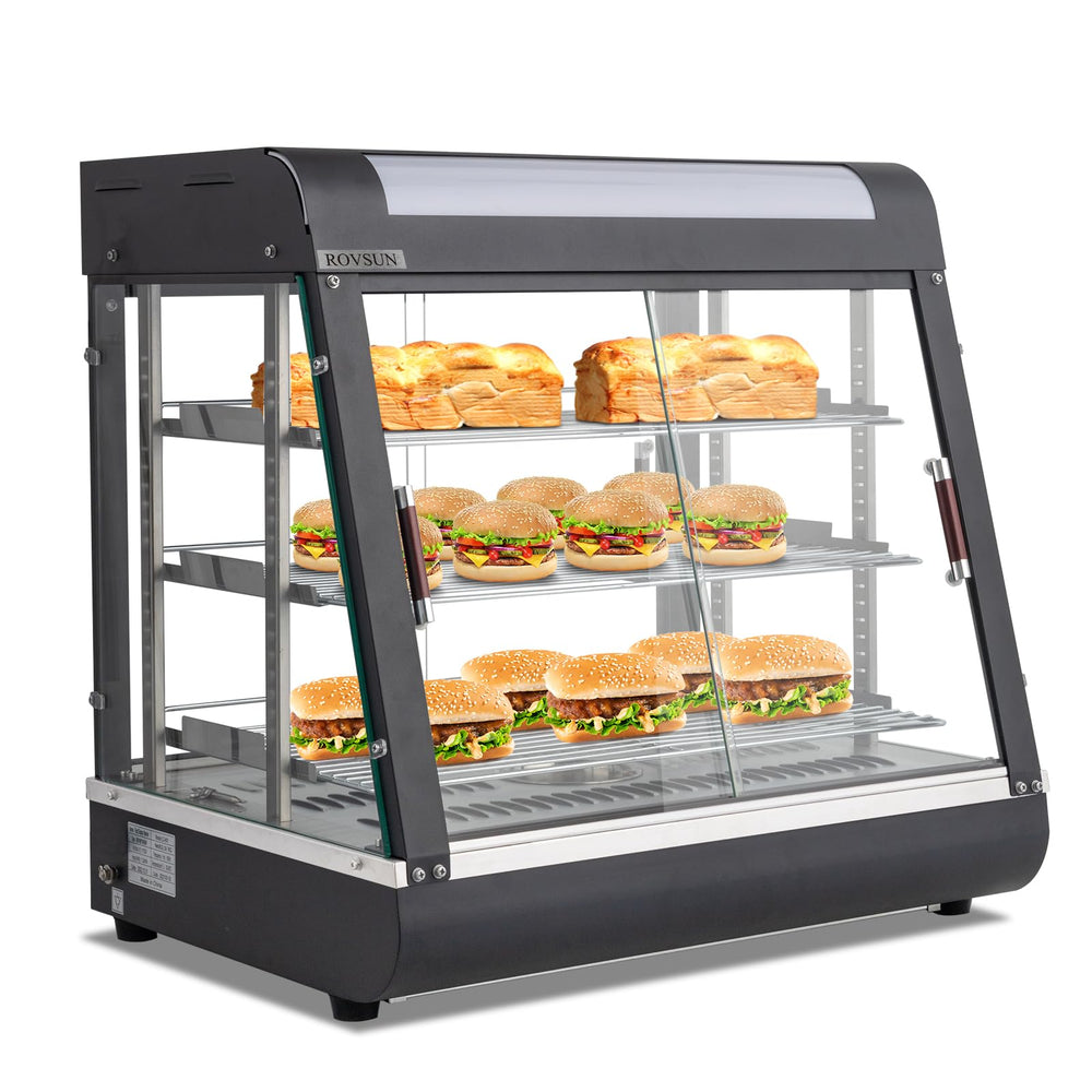 Food Warmer Display: Hot Food Display Case for Pizza - ROVSUN