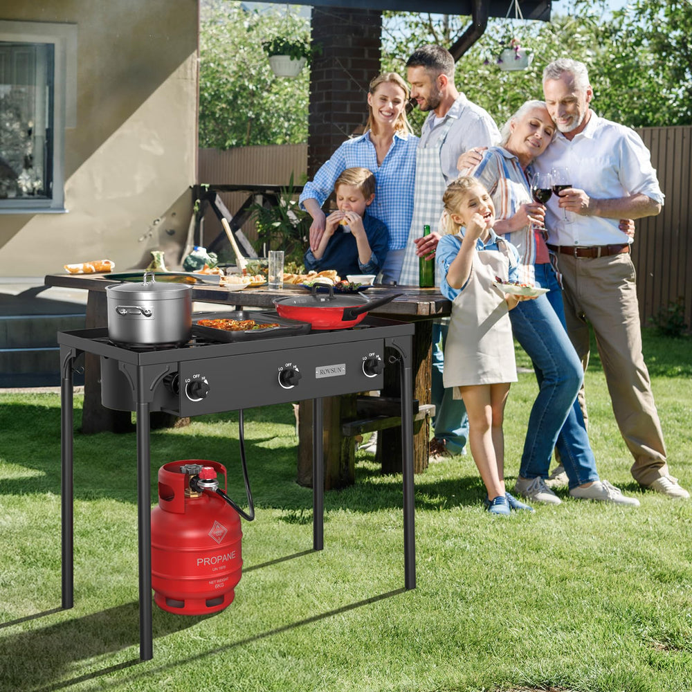 Camping Propane Stoves: Outdoor Gas Stove with Stand - ROVSUN