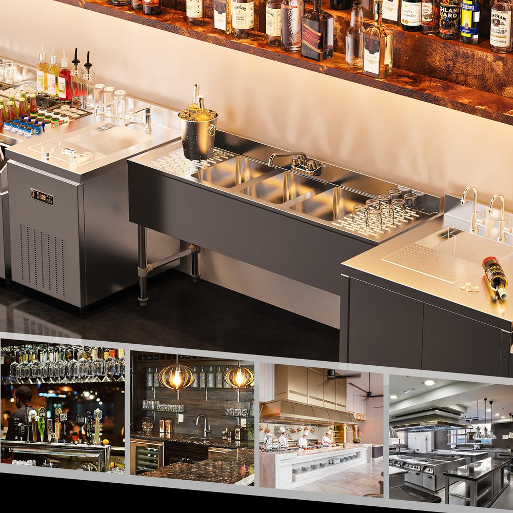 Commercial Sinks: Stainless Steel Sink for Restaurant Kitchen - ROVSUN