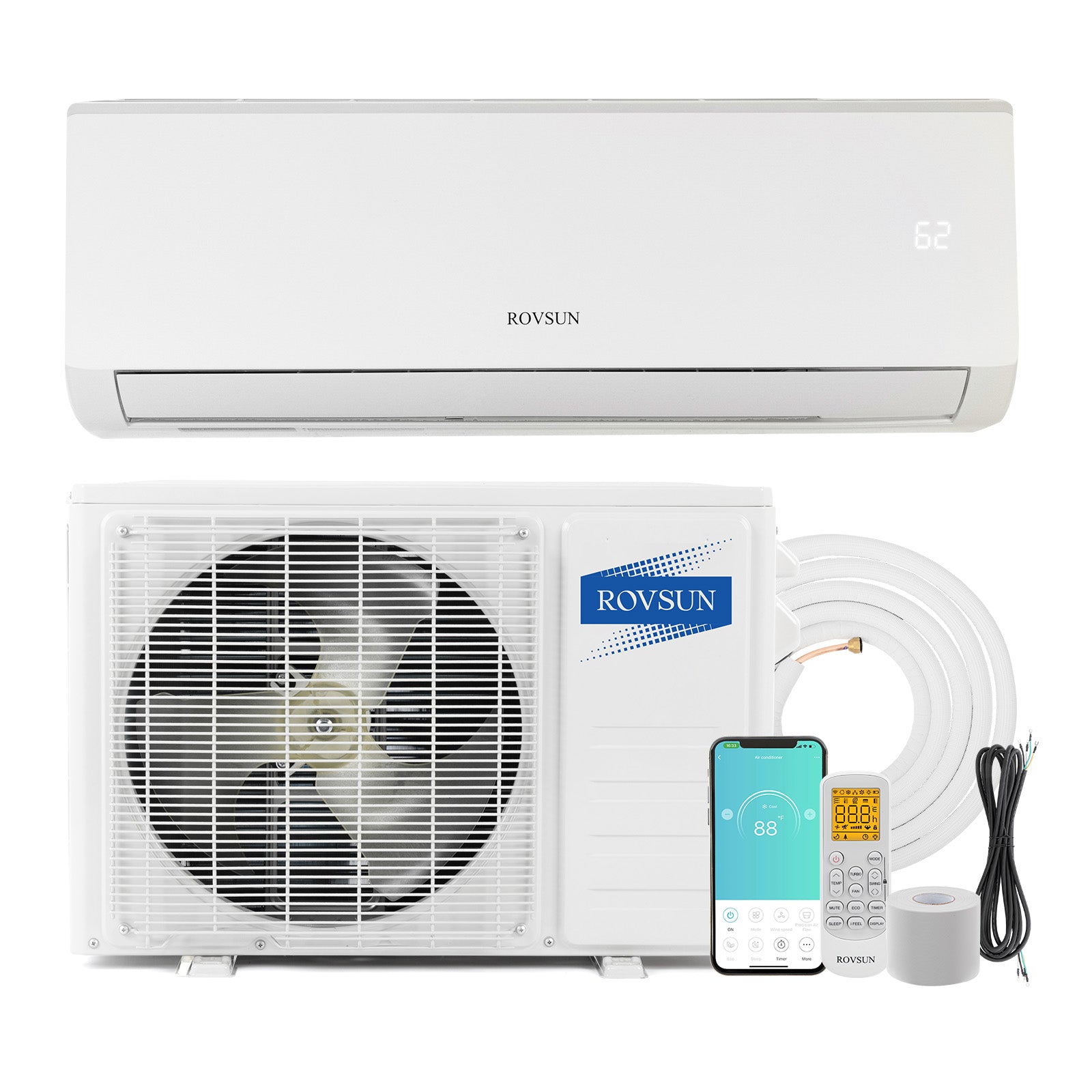 24000 BTU Mini Split Air Conditioners with Heat Pump - ROVSUN