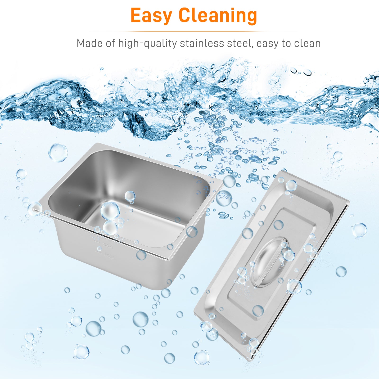 ROVSUN 21QT 2-Pan Electric Steam Table Countertop Commercial